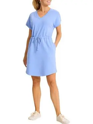 Tommy Bahama Cotton-fleece V-neck Dress - Grape Pools