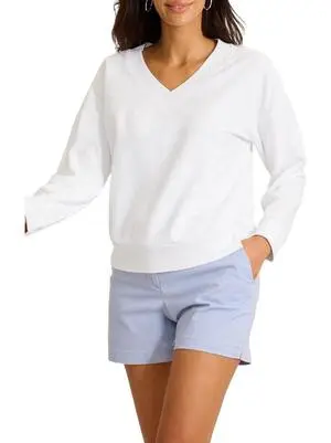 Tommy Bahama Marina Del Mar Cotton V-neck Sweatshirt - White