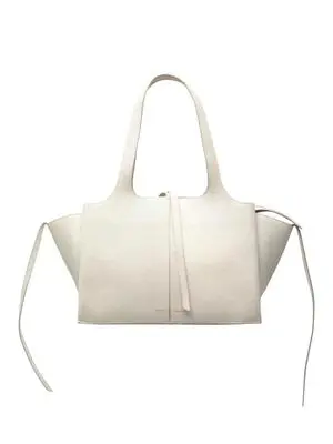 Celine 2017 Small Leather Trifold Tote Bag - White
