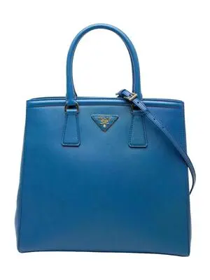 Prada Saffiano Lux Parabole Satchel - Blue