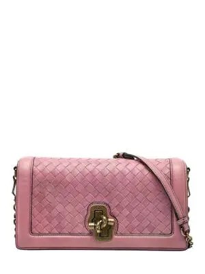 Bottega Veneta Nappa Intrecciato Olimpia Knot Crossbody Bag - Pink