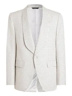 Dolce & Gabbana Single-breasted Jacket In Silk Wool - Multicolor