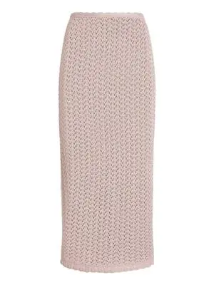 Dolce & Gabbana Viscose Crochet Skirt - Pink