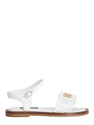 Dolce & Gabbana Nappa Leather Sandals - White