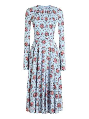 Dolce & Gabbana Floral-print Charmeuse Long Dress - Multicolor