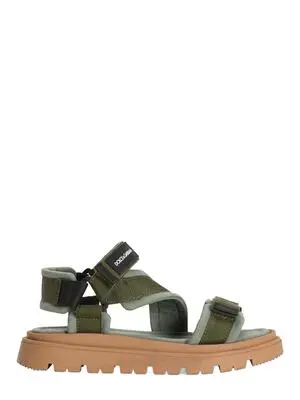 Dolce & Gabbana Fabric And Nappa Calfskin Sandals - Green