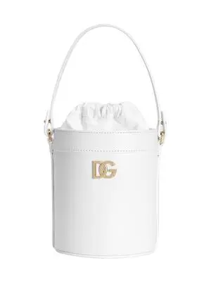 Dolce & Gabbana Nappa Calfskin Bucket Bag - White