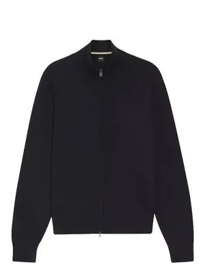 BOSS Upalano Zip-up Sweater - Black