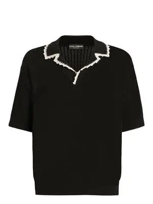 Dolce & Gabbana Cotton Polo Shirt - Black