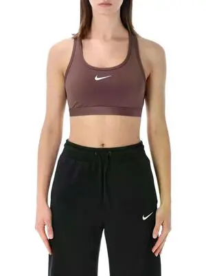 Nike Logo Detail Sports Bra - Brown