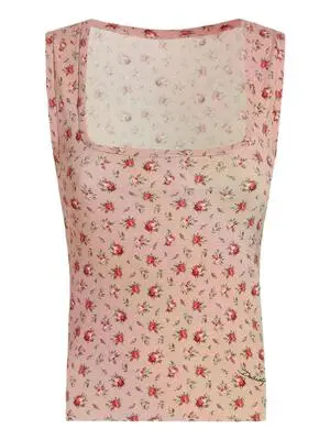 Dolce & Gabbana Floral-print Tank Top - Pink