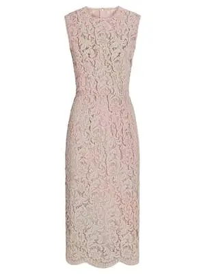 Dolce & Gabbana Cordonetto Lace Midi Dress - Pink