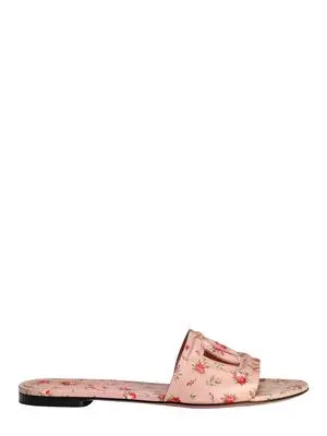 Dolce & Gabbana Floral Detail Sandals - Pink