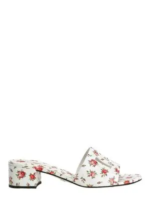 Dolce & Gabbana Floral Detail Cutout Sandals - White