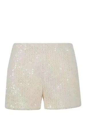 TWINSET Sequin Embellished Shorts - Neutrals