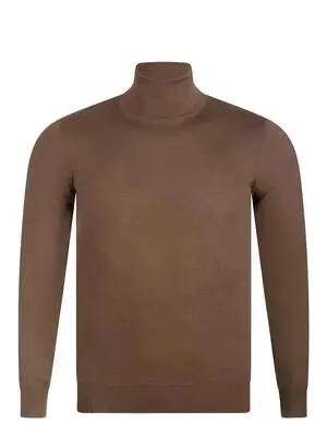 Zegna Cashseta Turtleneck Sweater - Brown