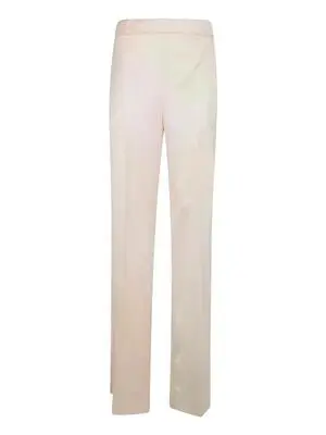 TWINSET Pleated Straight Leg Trousers - Neutrals