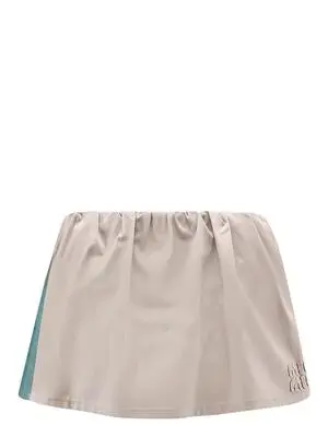 Miu Miu Mini Twill Skirt - Beige