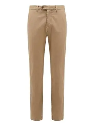 PT TORINO Master Fit Stretch Cotton Trousers - Brown