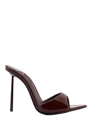 LE SILLA Bella Patent Leather Sandals - Brown