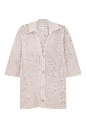 LANEUS Cotton Shirt - Beige