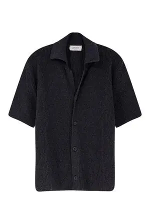 LANEUS Cotton Shirt - Black