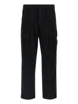 Stone Island Stretch Organic Cotton Trousers - Black
