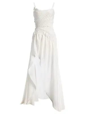 GEORGIA HARDINGE Eclipse Satin Maxi Dress Ivory