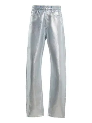 AGOLDE 90's Coated Mid-Rise Loose-Fit Jeans Metallic