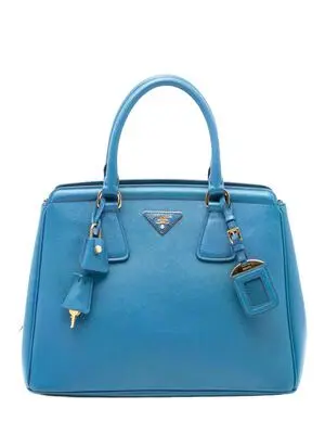 Prada Saffiano Lux Parabole Tote Bag - Blue