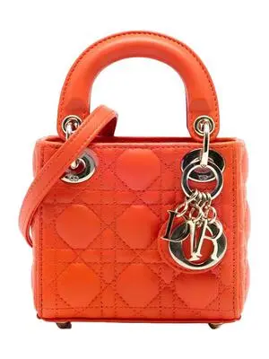 Dior 2022 Micro Lady Satchel - Orange
