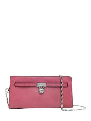 Michael Kors Leather Convertible Crossbody Bag - Pink