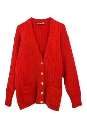 CELINE Cable-Knit Cardigan