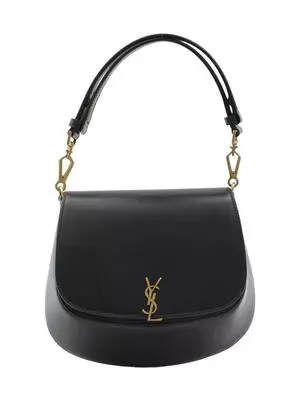 Saint Laurent Logo-plaque Shoulder Bag - Black