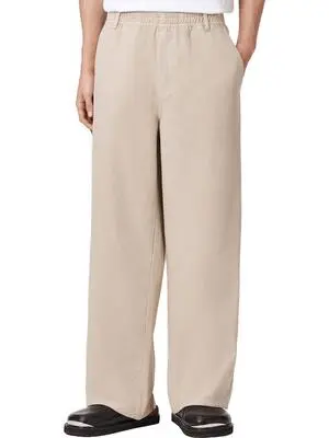 ALLSAINTS Sabbath Wide Leg Canvas Pants - Beige White