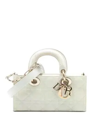 Dior 2023 Small Lady D Joy Satchel - White