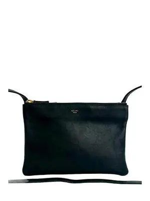 Celine 2012-2018 Small Lambskin Trio Crossbody Bag - Black