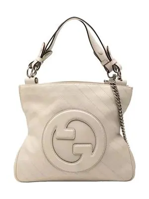 Gucci 2000-2015 Small Matelassé Leather Blondie Tote Satchel - White