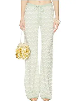 Devon Windsor Flora Wide Leg Pant - Aloe