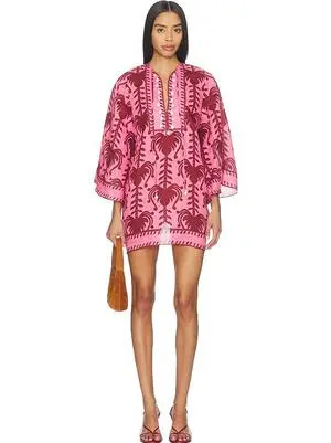 Johanna Ortiz Wild Savannah Tunic Dress - Pink & Cherry