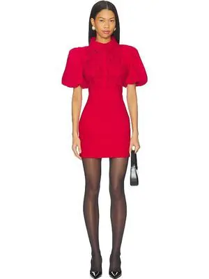 ELLIATT June Mini Dress With Puff Sleeves - Red