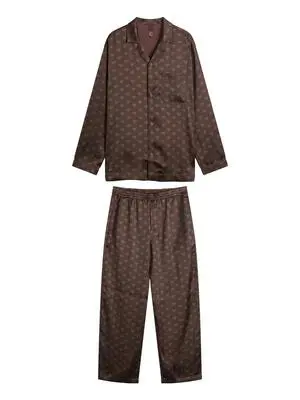 SKIMS Sateen Sleep Set - Cocoa Heart Halfdrop