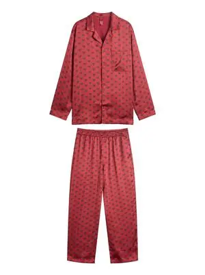 SKIMS Sateen Sleep Set - Red Heart Halfdrop