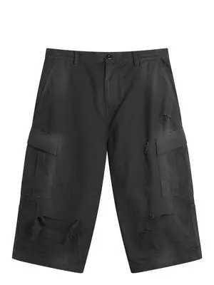 Balenciaga Ripstop Cropped Cargo Pants - Black