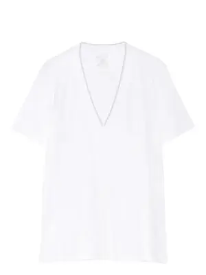 Eleventy V-neck T-shirt - White