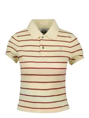 Rabanne Striped Short-sleeve Polo Shirt - Neutrals