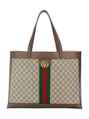 Gucci Gg Supreme Shoulder Bag - Brown