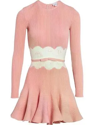 Giambattista Valli Lace-detail Mini Dress - Pink