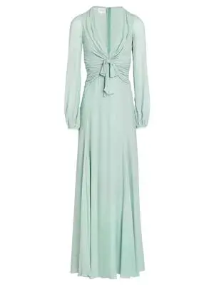 Giambattista Valli Tie-detail Long-sleeved Maxi Dress - Green