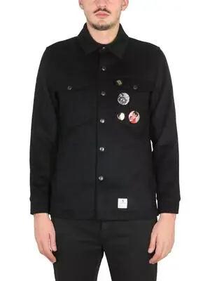 DEPARTMENT 5 Buttoned Badged Shirt - Black
